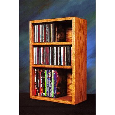 Wood Shed Solid Oak desktop or shelf CD Cabinet - Walmart.com