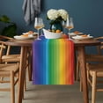 Colors Gradient Cotton Linen Table Runner Purple Blue Green Yellow ...