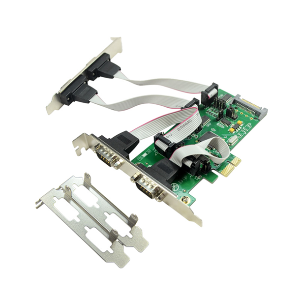 PCIE Adapter Card 4 DB-9 Serial Rs232 Ports Pcie Controller Card PCI Express with 1 TTL Port ...