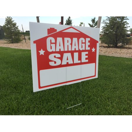 10 Pack Garage Sale Sign Kit with stakes, and arrow stickers - Walmart ...
