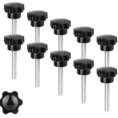 M8 Star Screw, 10Pcs M8 x 50MM Star Knob Thread Clamp Knob Thumb Screw ...