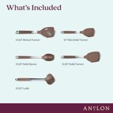 Anolon Tools and Gadgets SureGrip Nonstick Kitchen Utensil Set, 5-Piece ...