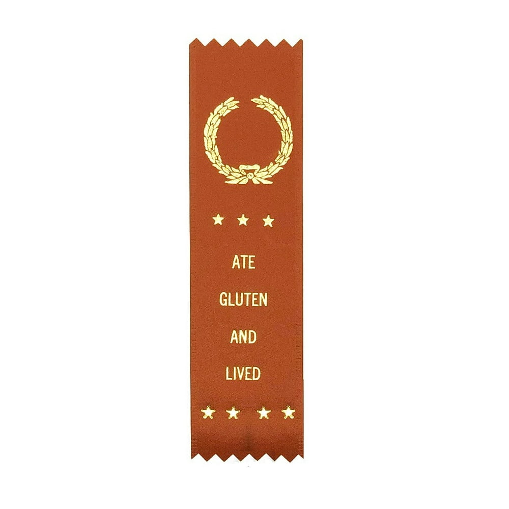 Ate Gluten and Lived Adulting Award Ribbon on Gift Card - Walmart.com ...