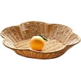 Wicker Round Basket, Scalloped Serving Wicker Basket, Household Food ...