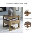 Signature Design by Ashley Cabalynn Square End Table, Light Brown ...