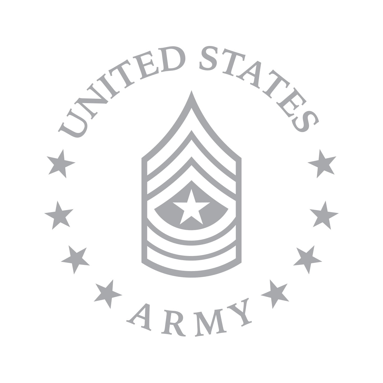 E-9 Sergeant Major US Army Rank Sticker Decal Die Cut - Self Adhesive ...