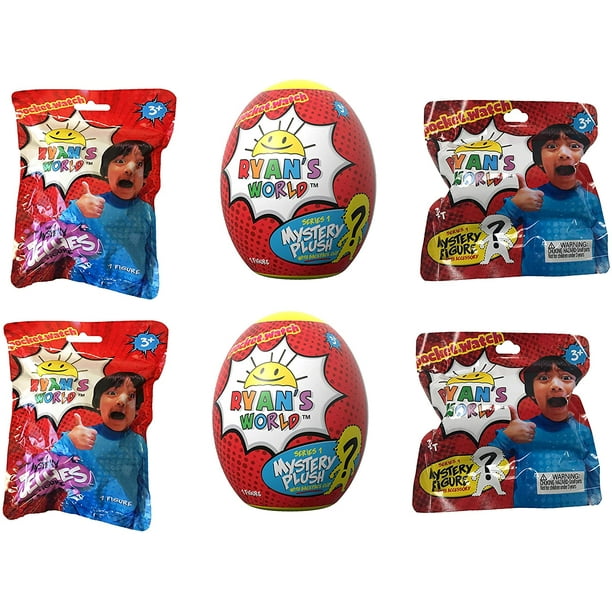 RYAN'S WORLD Ultimate Surprise Lot of 6 Includes: Figures , Jellies ...