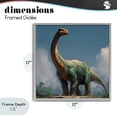 Stupell Industries Colossal Brontosaurus in Meadow Gray Framed Giclee ...