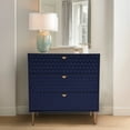 Boyel Living 3 Drawer Dresser for Bedroom, Chest of Drawer, Blue Accent ...