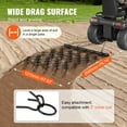 KFFKFF Drag Harrow 4'x 4' ATV Lawn Rake Chain Field Drag for Landscape ...