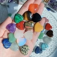 30Pcs Natural Love Stone Quartz Clear Quartz Eye Heart Set Palm Thumb ...