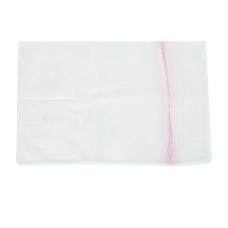 Zipped White Nylon Mesh Wash Medium Socks Cloths Laundry Net Washing ...