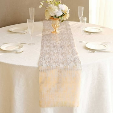 Efavormart 12”X108" Metallic Gold Non-Woven Fiberweb Polyester Table ...