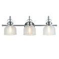 JONATHAN Y Virginia 25.25" 3-Light Metal/Glass LED Vanity Light, Chrome ...