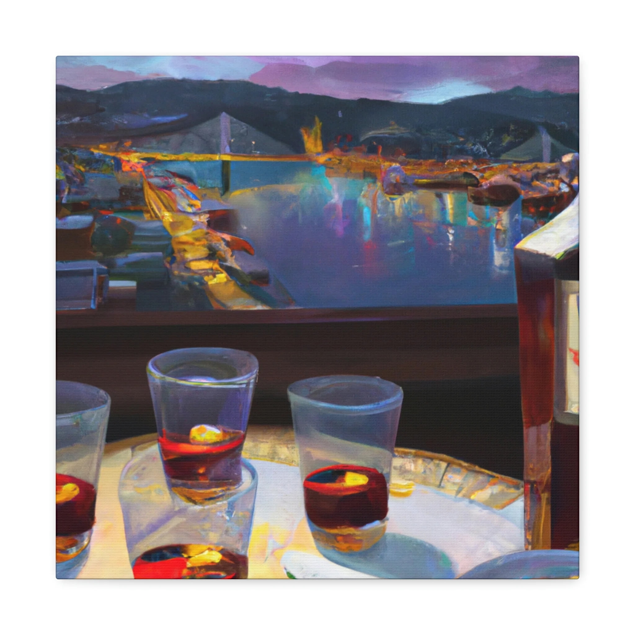 Booze in Glasses - Canvas - Walmart.com