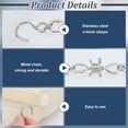 2Pcs Alloy Thorns Shoes Chain DIY with S Shape Clasp Platinum 239mm ...