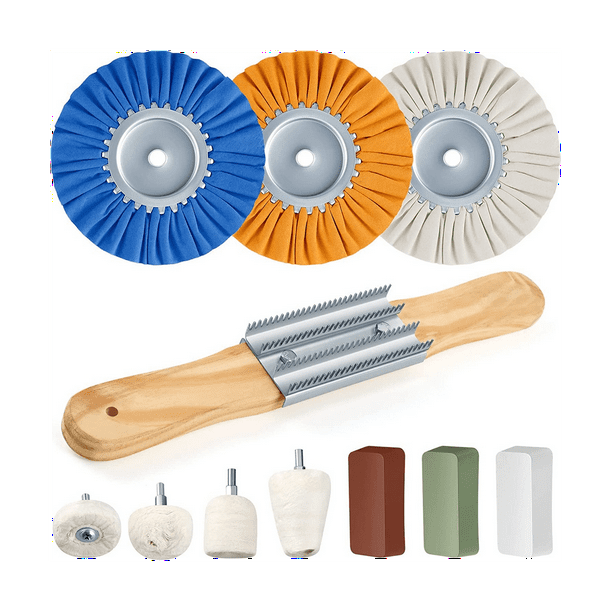 11 Pcs Airway Buffing Wheel Kit 8 Inch Polishing Wheel for Drill ...