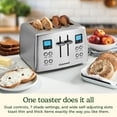 4 Slice Countdown Motorized Toaster, Compact Bread Toaster with Extra ...