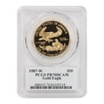 1987-W $50 Gold Eagle PCGS PR70 Deep Cameo Mercanti Label U.S. Mint ...
