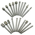 20pc Portable Steel Milling File Drill Bit Wood Set Carving Rasps ...