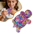 3.66" Colorful Glitter Quicksand Turtle Figurine, Ocean Themed Desktop ...