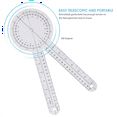 15-Piece Goniometer 6/8/12 Inch Occupational Protractor Tool Measuring ...