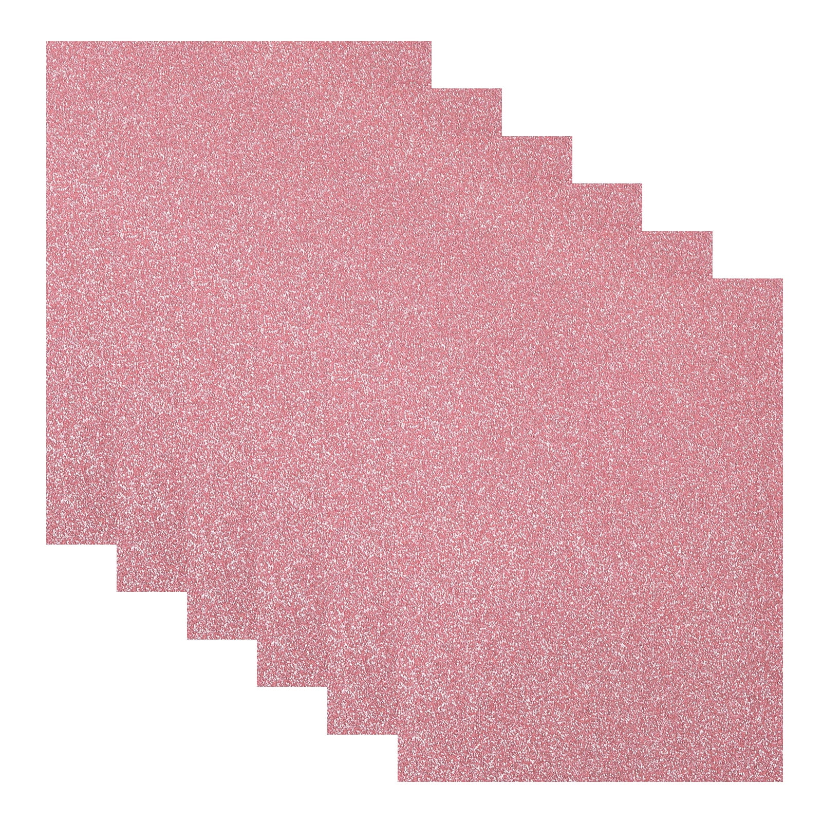 Uxcell Glitter Heat Transfer Vinyl Iron On Vinyl Pink 12" x10" for DIY ...