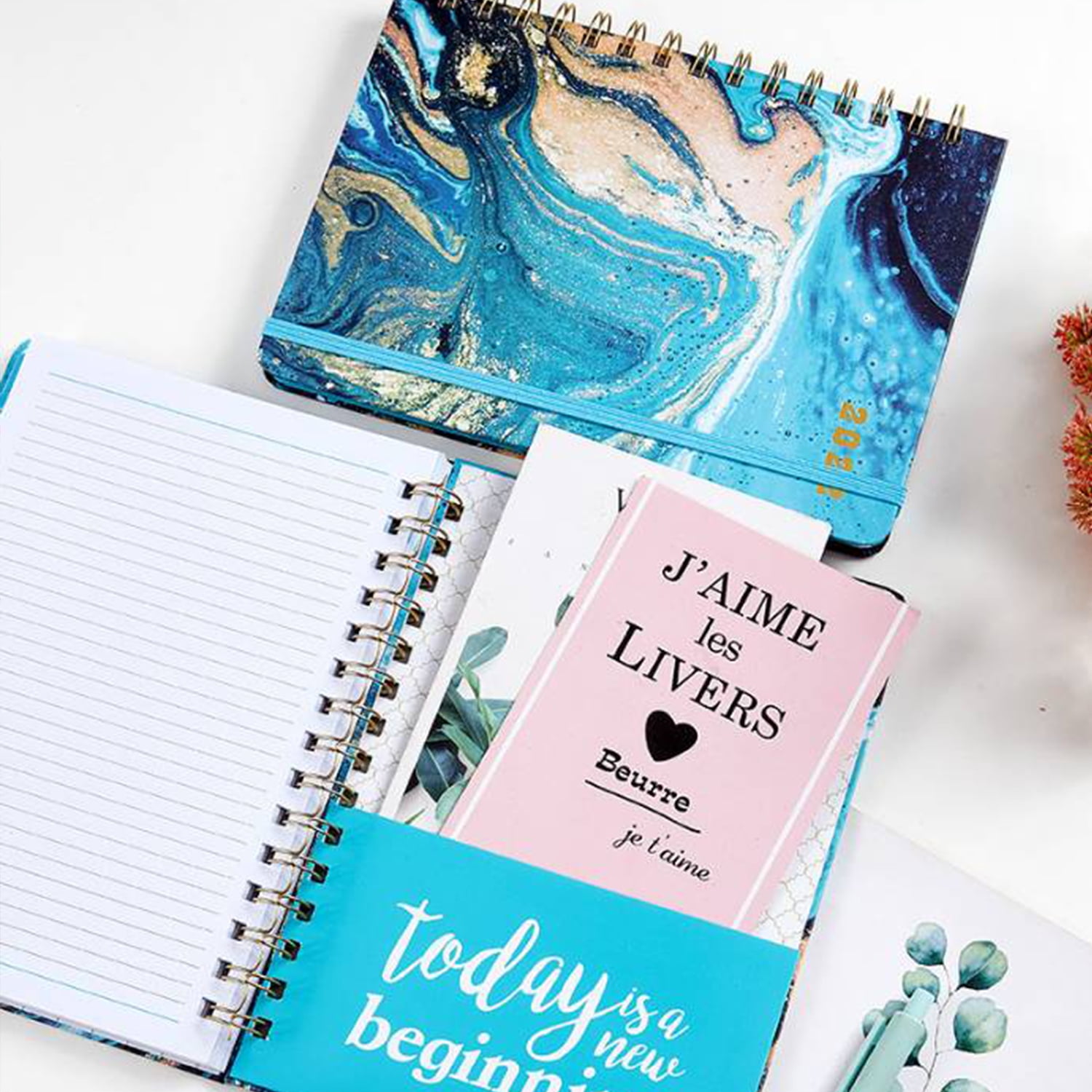 Pxymoer 2022 planner Cute A5 Spiral Hardcover Notebook Journal student ...