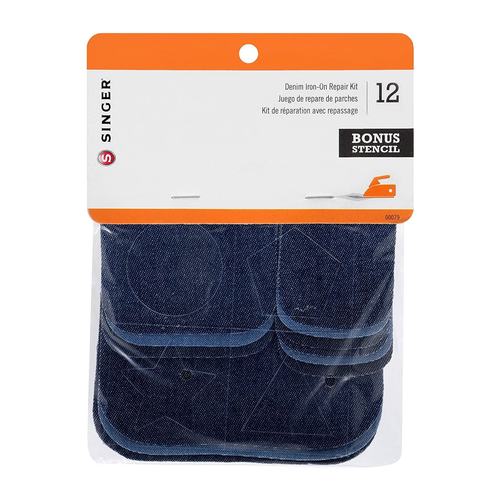 Denim Iron-On Patches / Repair Kit - Assorted Sizes (Singer 00079 ...