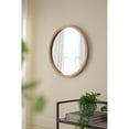 Tcbosik Wood Round Mirror 20" Circle Wall Mirror Farmhouse Bathroom ...