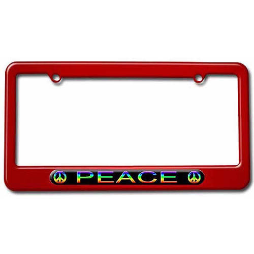 Peace, Signs Rainbow License Plate Tag Frame, Multiple Colors - Walmart.com