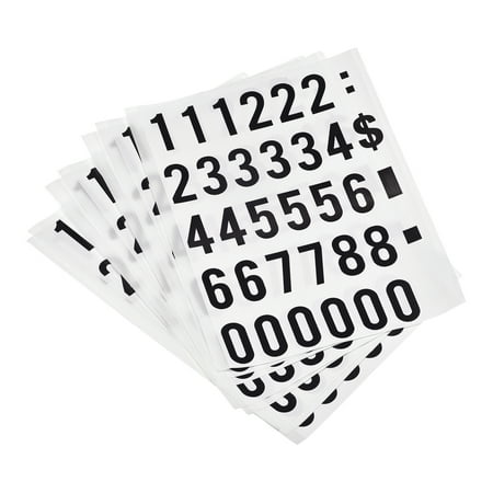Uxcell 0 to 8 Number Stickers Number Character Label Self Adhesive ...