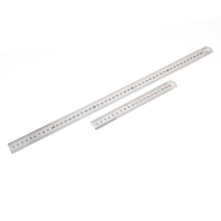 Unique Bargains Office Silver Tone 2 Sides 20cm 50cm Measure Range ...