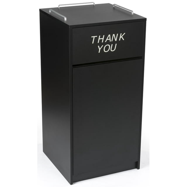 Displays2go 36 Gallon Commercial Trash Bin for Restaurants & Cafeterias ...