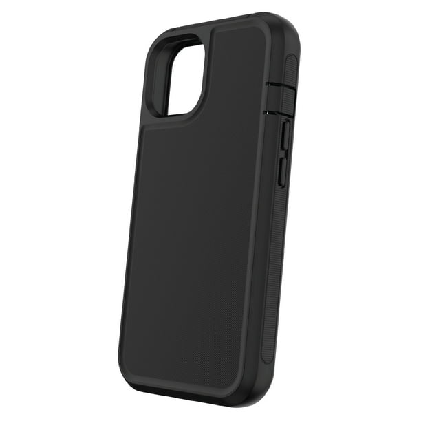 onn. Rugged Phone Case with Holster for iPhone 14 Plus - Black ...