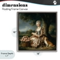 Stupell Industries Rococo Woman with Dog Gray Framed Floater Canvas ...