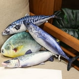 Simulated Sea Fish Plush Toy Mackerel Pike Tuna Salmon Plushie Stuffed ...