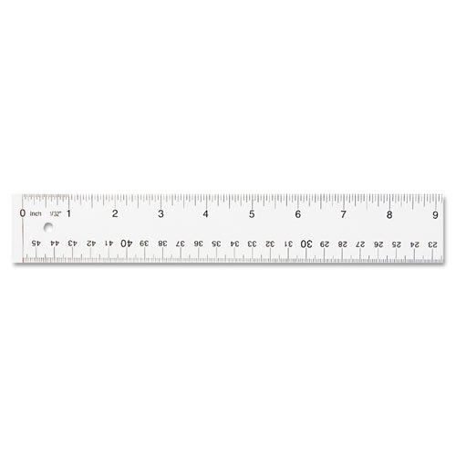 Clear Flexible Acrylic Ruler, Standard/metric, 18" Long, Clear | Bundle ...