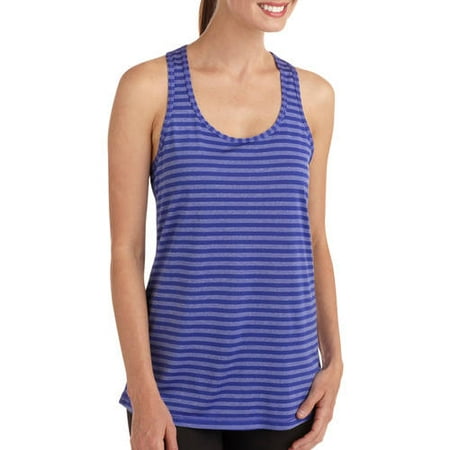 Danskin Now - Women's Striped Performance Racerback Tank with Wicking ...