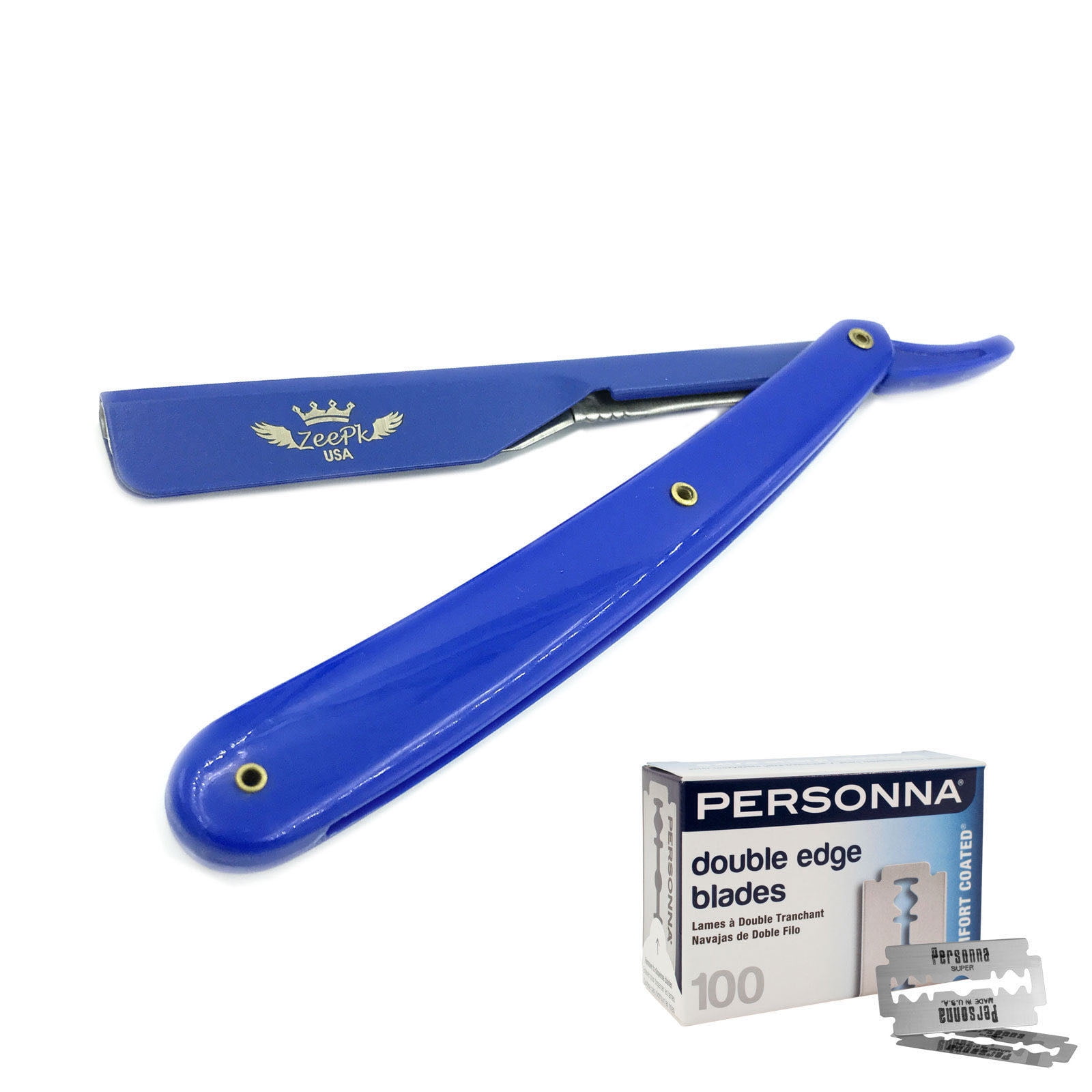 CUT THROAT SHAVETTE STRAIGHT SHAVING RAZOR RASOIR 100 PERSONNA BLADES ...