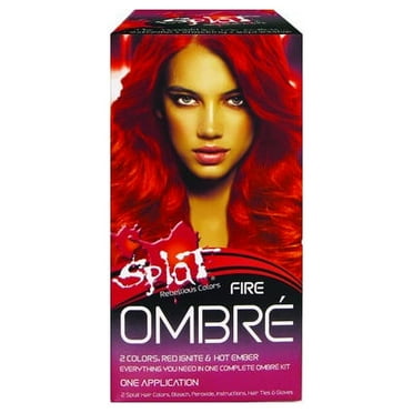 SPLAT Temporary Midnight Ruby Hair Dye, Semi-Permanent Red Hair Color ...