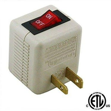 Wideskall 3 Prong Grounded 3 Outlets AC Power Wall Plug On/Off Switch ...