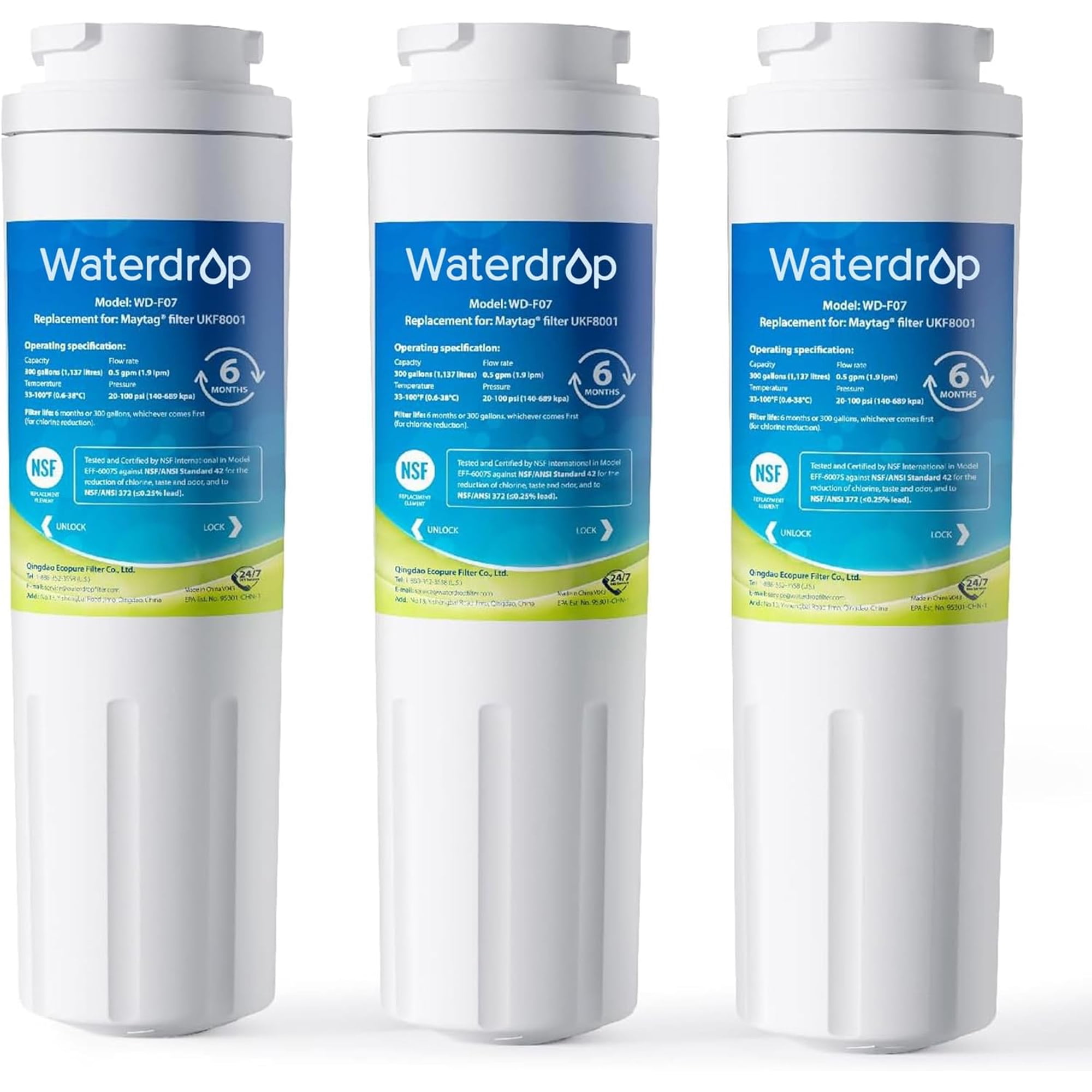 Click here for Waterdrop 3-Pack Edr4rxd1 Refrigerator Water Filte... prices
