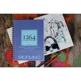 Fabriano 1264 Mixed Media Pad, 9”x12”, 110 lb, 60 Sheets, 100% Alpha ...