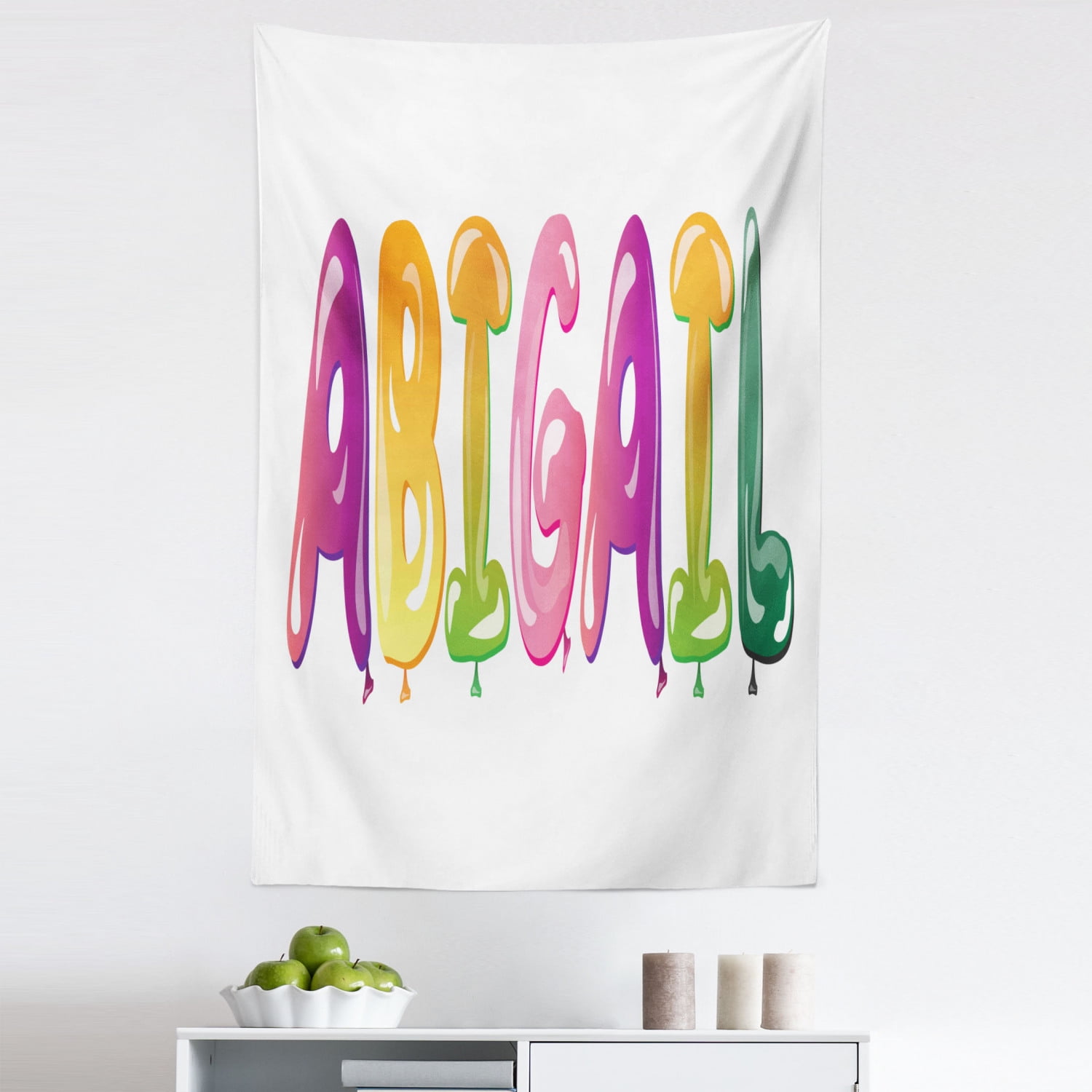 Abigail Tapestry, Colorful Feminine Name Alphabet with Historical Roots ...