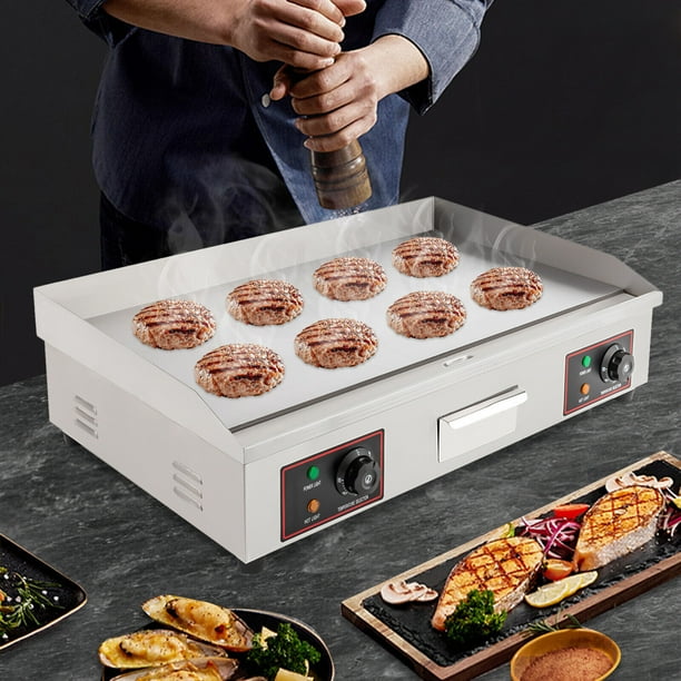 Miumaeov Electric Countertop Flat Top Griddle 110V 3000W Food Grade ...