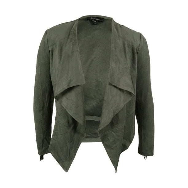 Karen Kane - Karen Kane Women's Faux Suede Fringe Jacket - Walmart.com ...