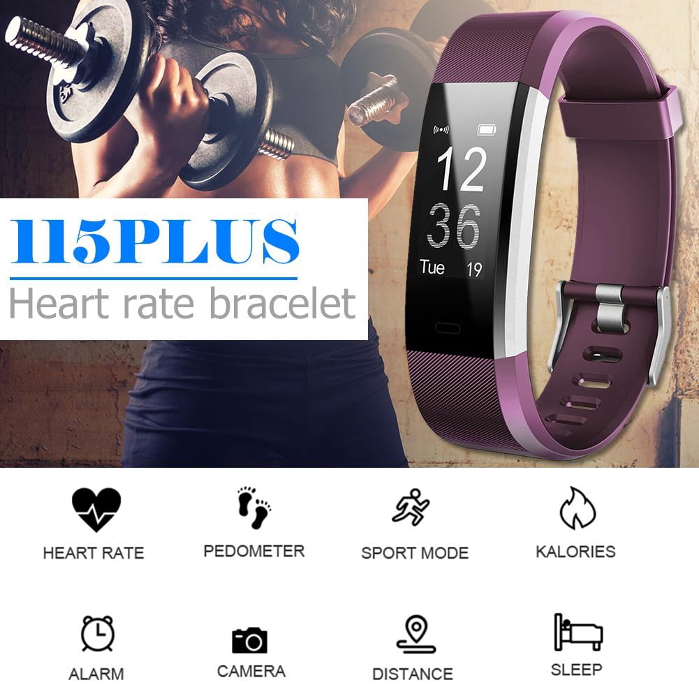 ID115 Plus HR Reloj inteligente con rastreador de ejercicios de frecuencia cardíaca a prueba de ...
