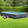 Seaich 32' x 16' x 52" Above Ground Pool with Metal Frame | Rectangular ...