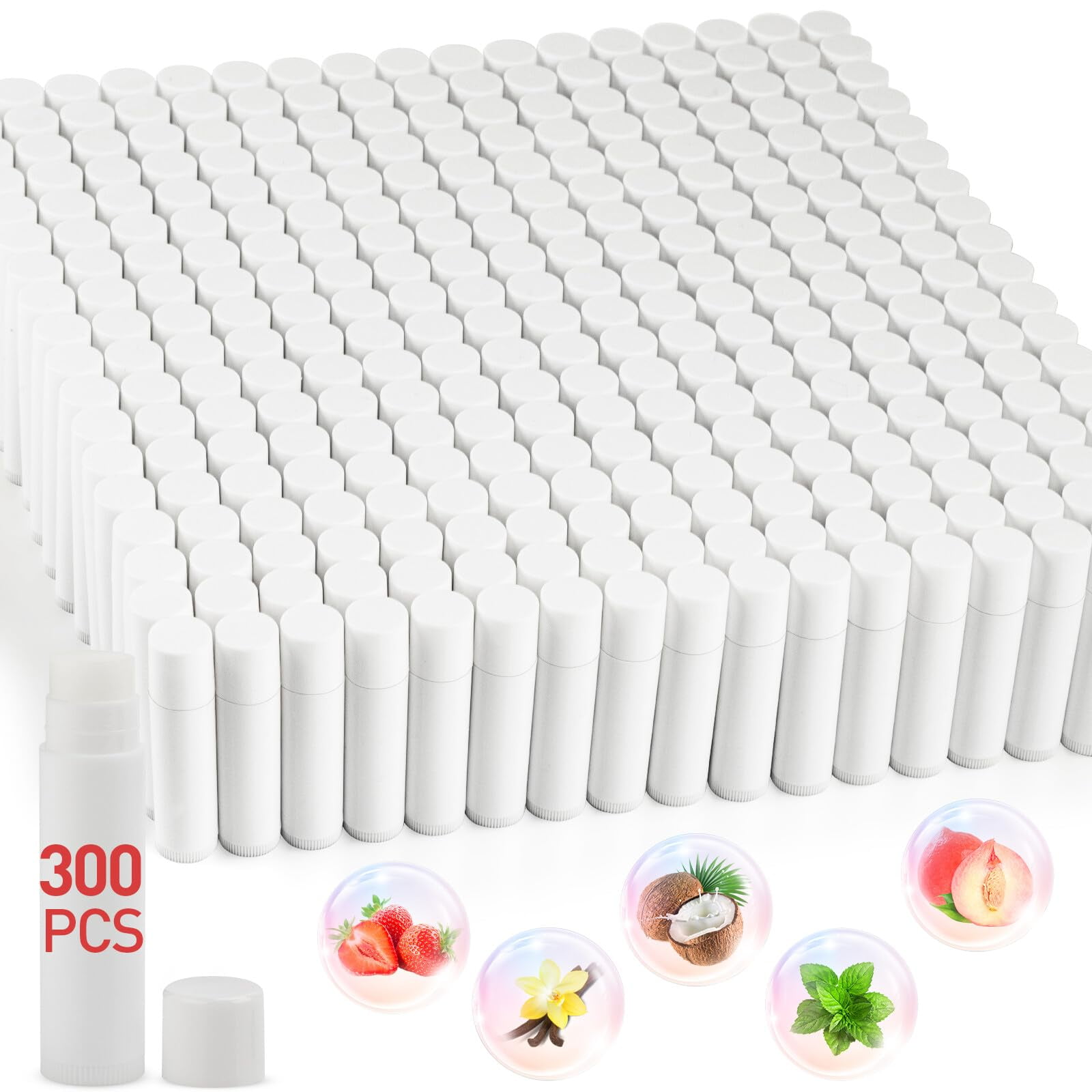 DMSKY Lip Balm Bulk Unlabeled 300 Pack, Custom Chapstick Bulk Natural ...
